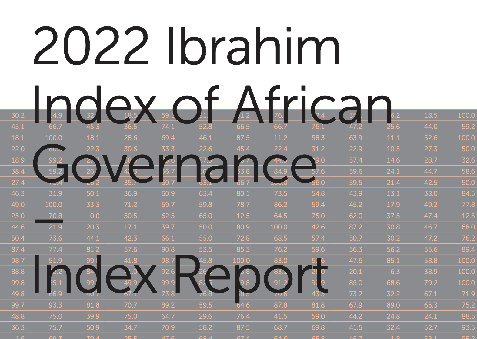 2022 Ibrahim Index of African Governance, Mo Ibrahim Foundation ...